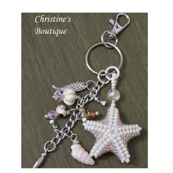 Hand Crafted | Jewelry | Handmade Beaded Star Fish Purse Charmbag Charm ...